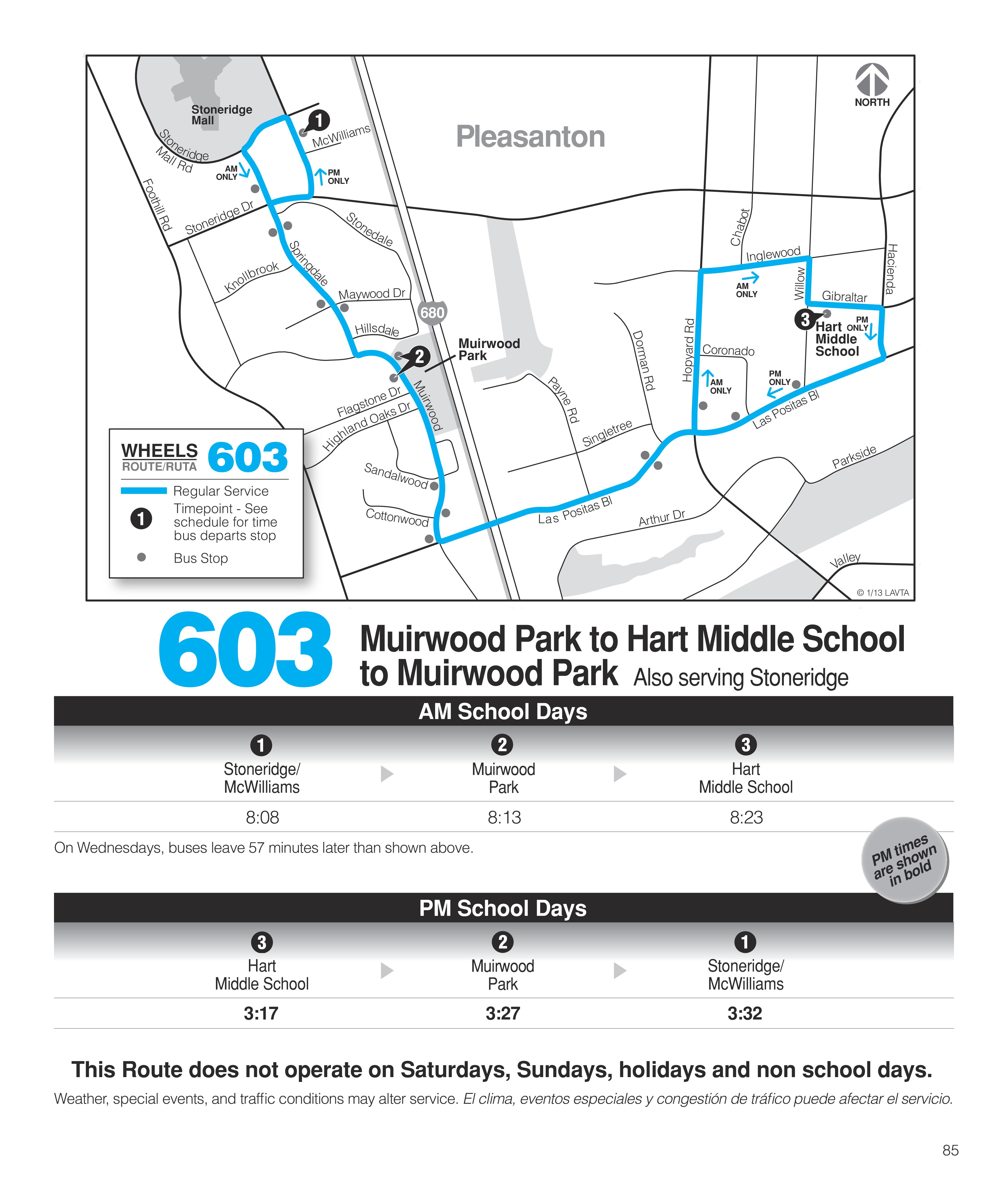 Route 603 Schedule route-603-schedule
